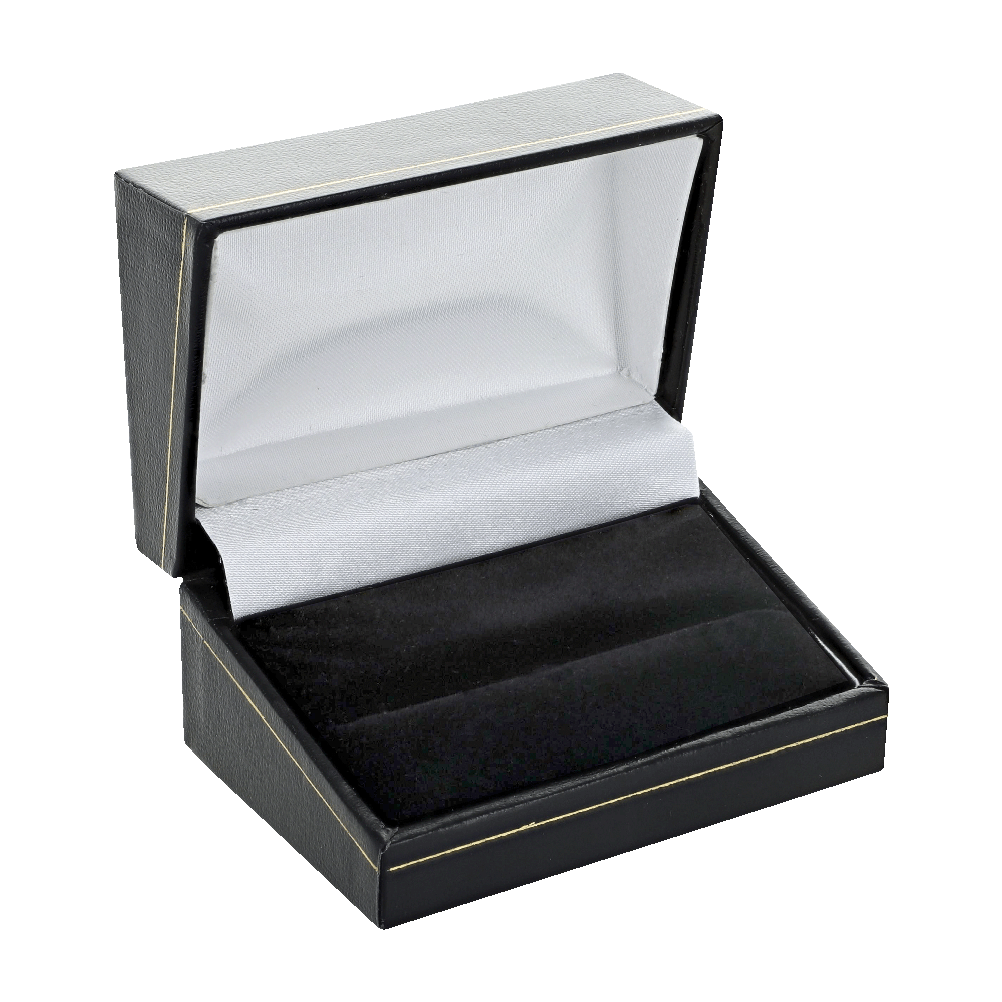 Classic Leatherette Double Ring Box | Classic Jewellery Box | Pollards ...
