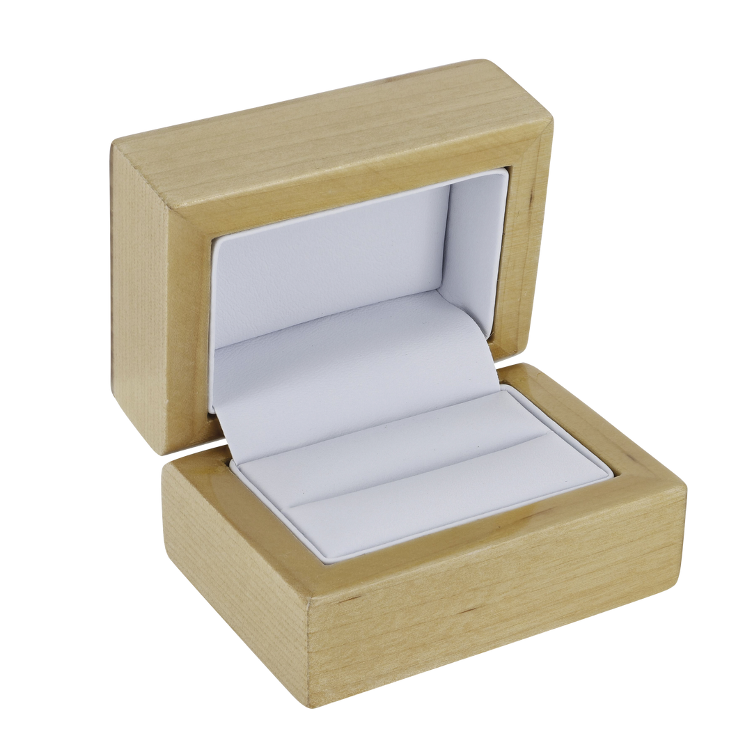 Natural Double Ring Jewellery Box | Wooden Jewellery Box | Pollards ...